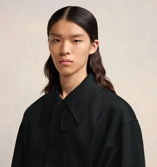 AMI Paris Belted Cotton Trench Coat