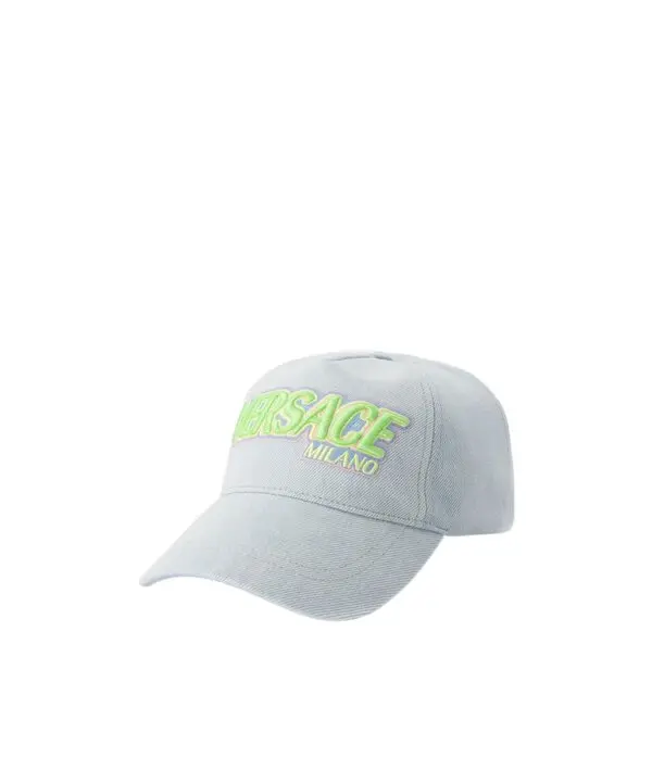 Versace Logo-embroidered Denim Baseball Cap