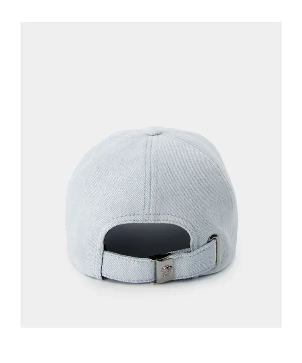 Versace Logo-embroidered Denim Baseball Cap