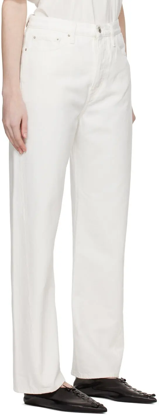 TOTEME Logo Patch Straight-leg Jeans