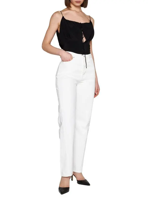 TOTEME Logo Patch Straight-leg Jeans