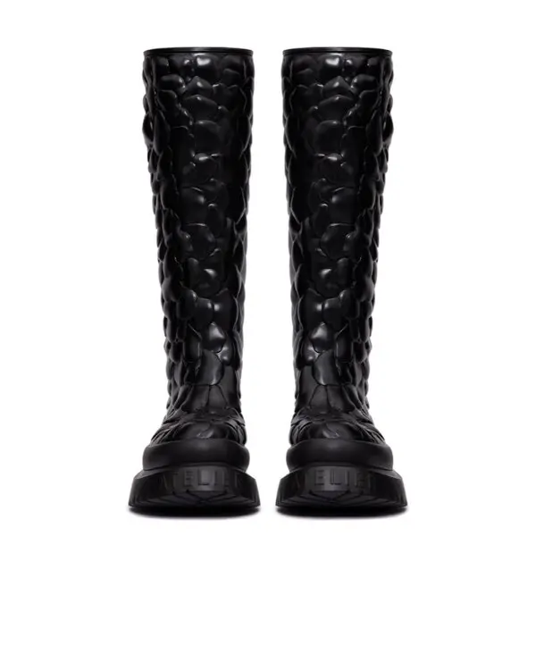 Valentino Garavani Atelier Floral-embossed Mid-calf Rain Boots