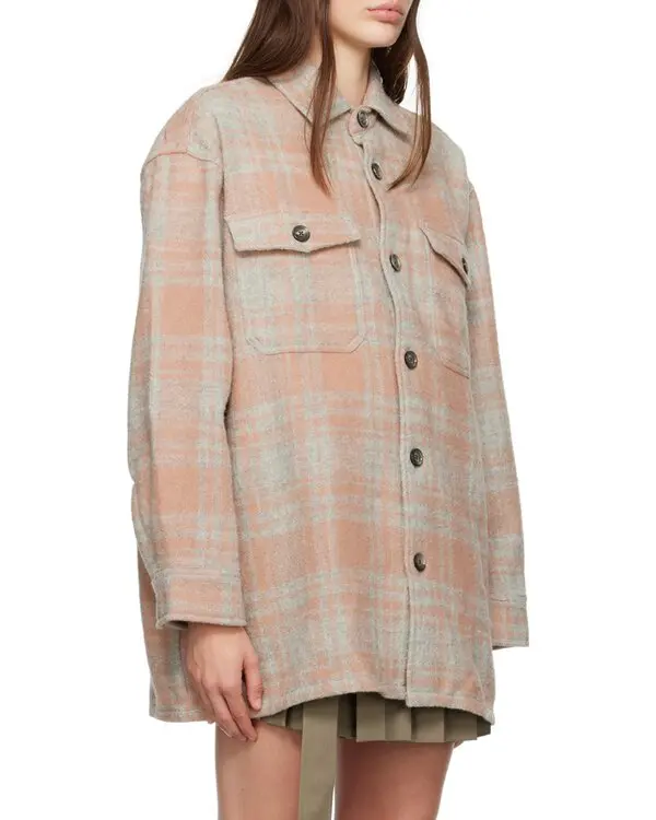 AMI Paris Plaid Wool Shirt Jacket