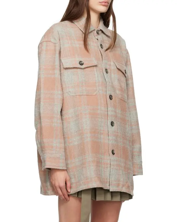 AMI Paris Plaid Wool Shirt Jacket