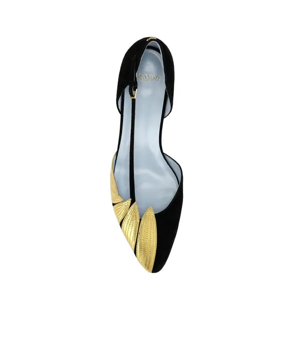Valentino Garavani Cut-out Detailed Pointed Toe Ballet Flats