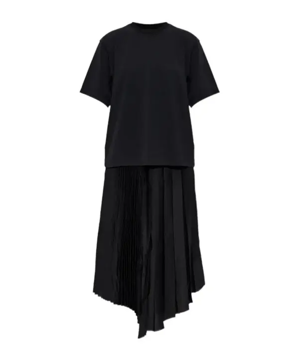ALLSAINTS Jax Pleated Midi Dress - Black