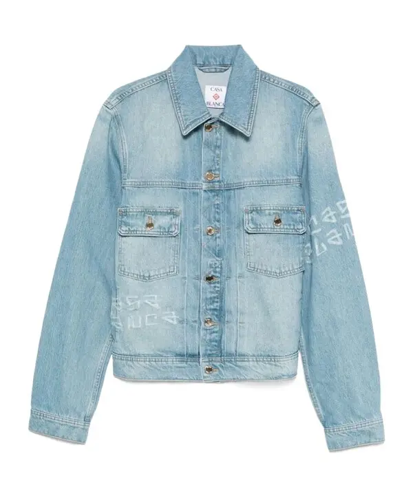 Casablanca Graffiti Effect Denim Jacket