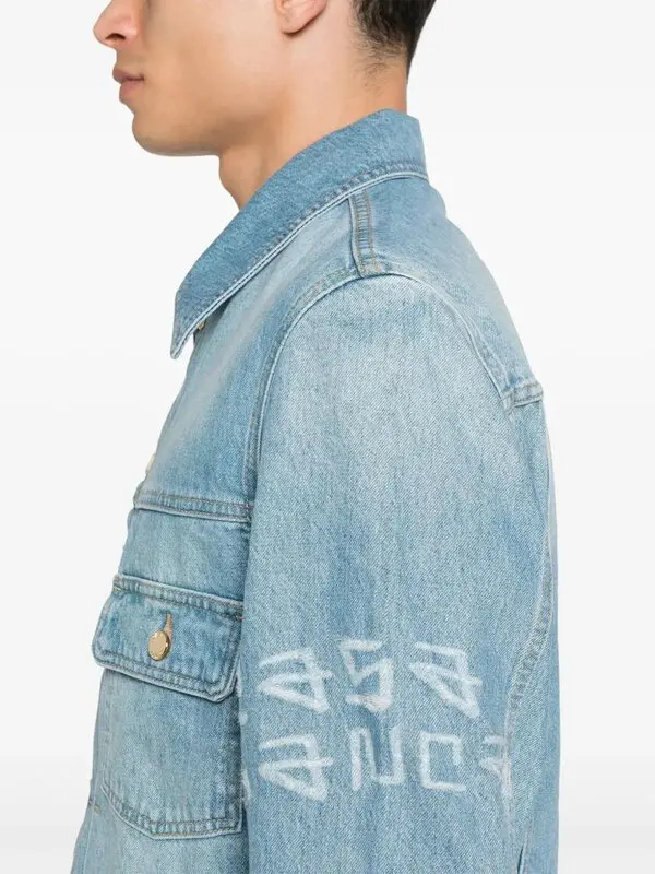 Casablanca Graffiti Effect Denim Jacket