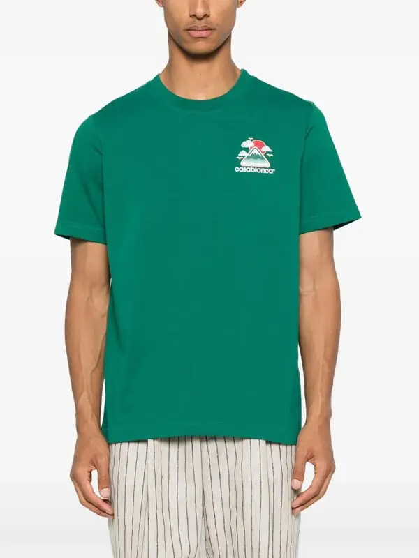 Casablanca Logo Short-sleeved T-shirt - Green