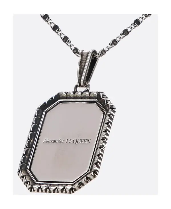 Alexander McQueen Logo Engraved Necklace