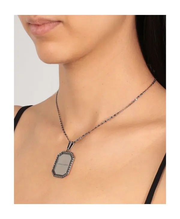 Alexander McQueen Logo Engraved Necklace