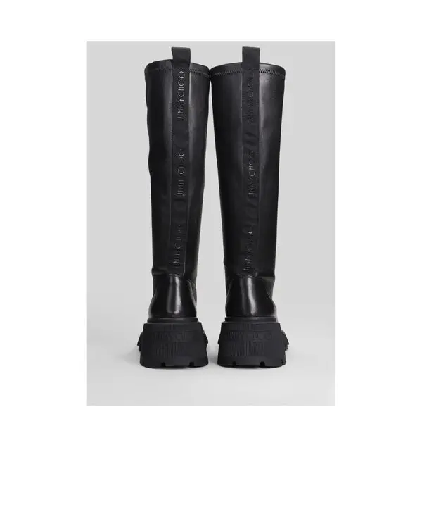 JIMMY CHOO Round Toe Zipped Boots
