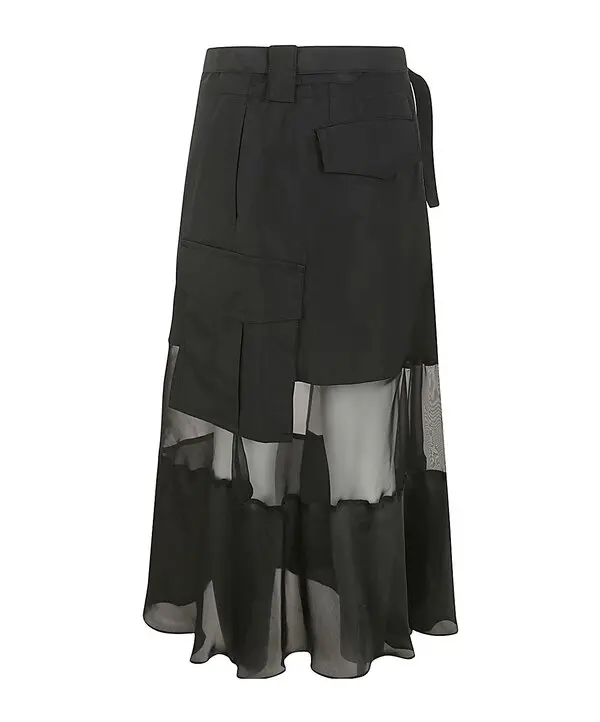 Sacai Panelled Pleated Skirt