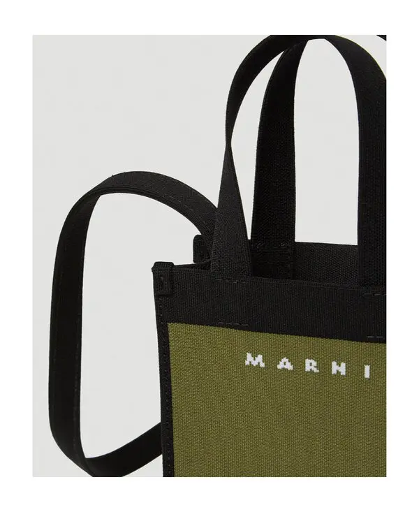 Marni Colour-block Knitted Tote Bag