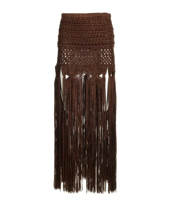 Alanui Ray Of Light Knitted Skirt