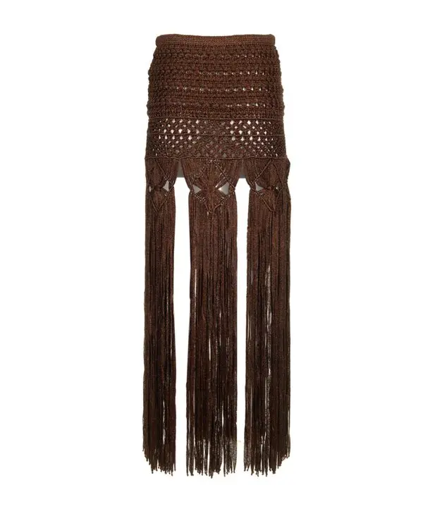 Alanui Ray Of Light Knitted Skirt