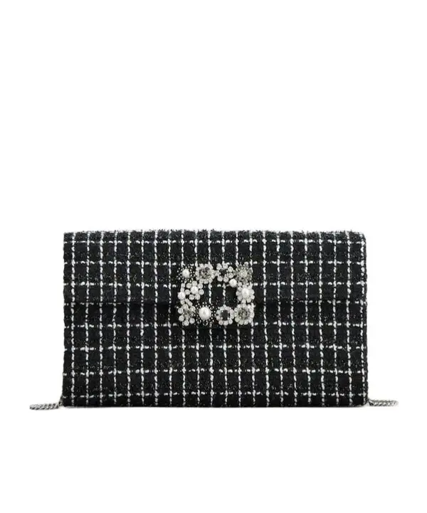 ROGER VIVIER Flower Strass Clutch Bag