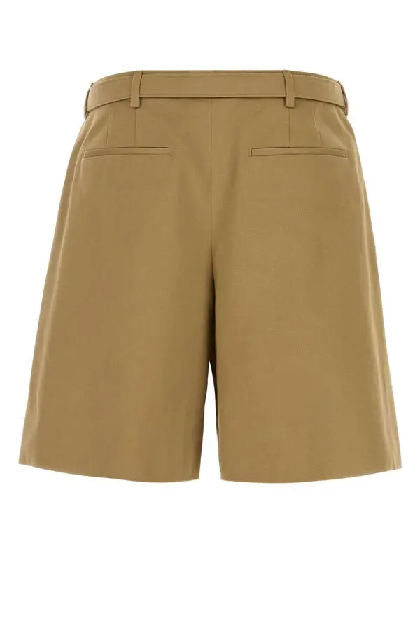 Saint Laurent Beige Drill Bermuda Shorts - Brown