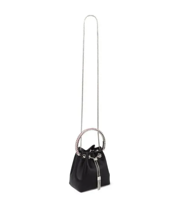 JIMMY CHOO Crystal Decorated Bucket Shoulder Bag