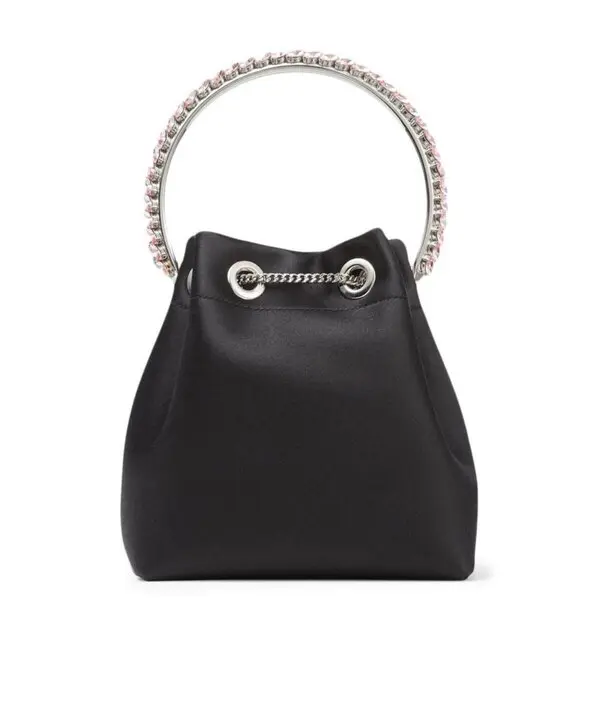 JIMMY CHOO Crystal Decorated Bucket Shoulder Bag
