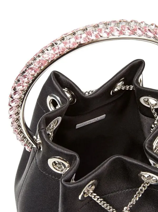 JIMMY CHOO Crystal Decorated Bucket Shoulder Bag