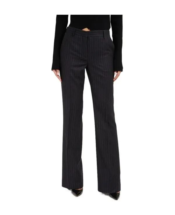 Dries Van Noten Striped Casual Pants - Black