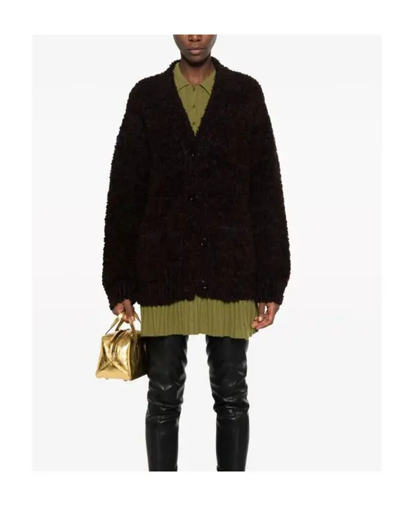 Dries Van Noten Long-sleeved Button Cardigan - Brown