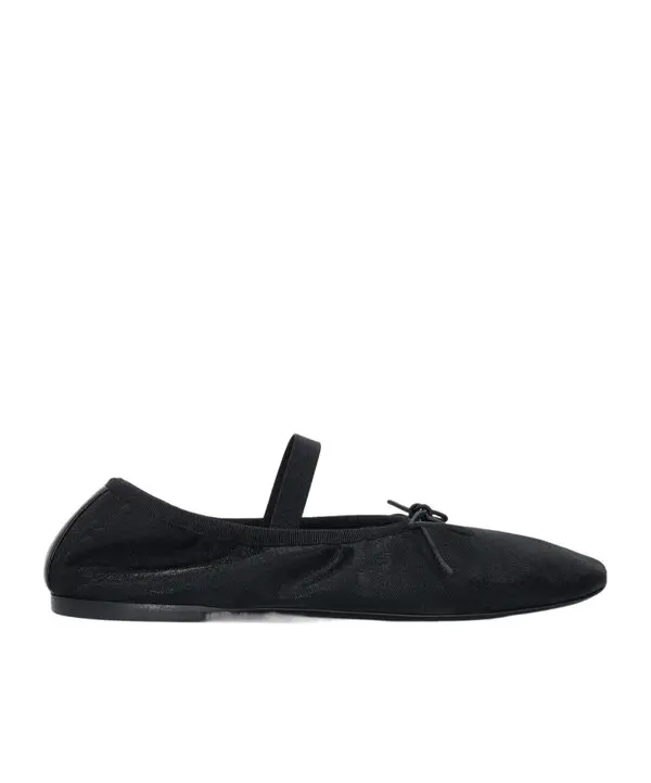 Proenza Schouler Glove Mary Jane Bow Ballerina Shoes - Black