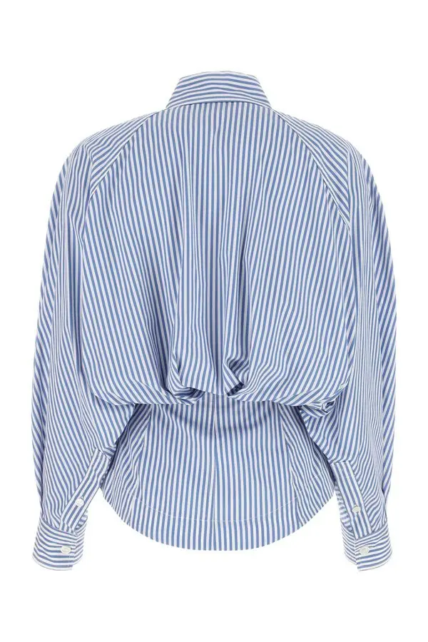 Bottega Veneta Striped Cotton Poplin Shirt