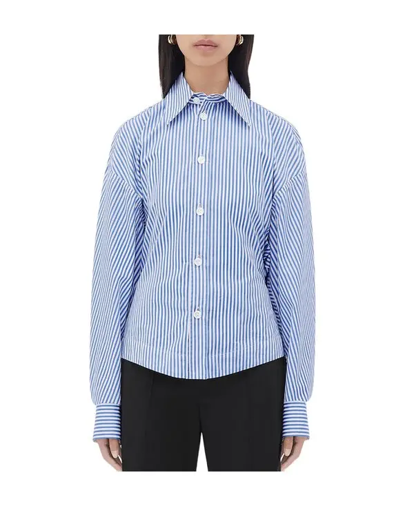 Bottega Veneta Striped Cotton Poplin Shirt