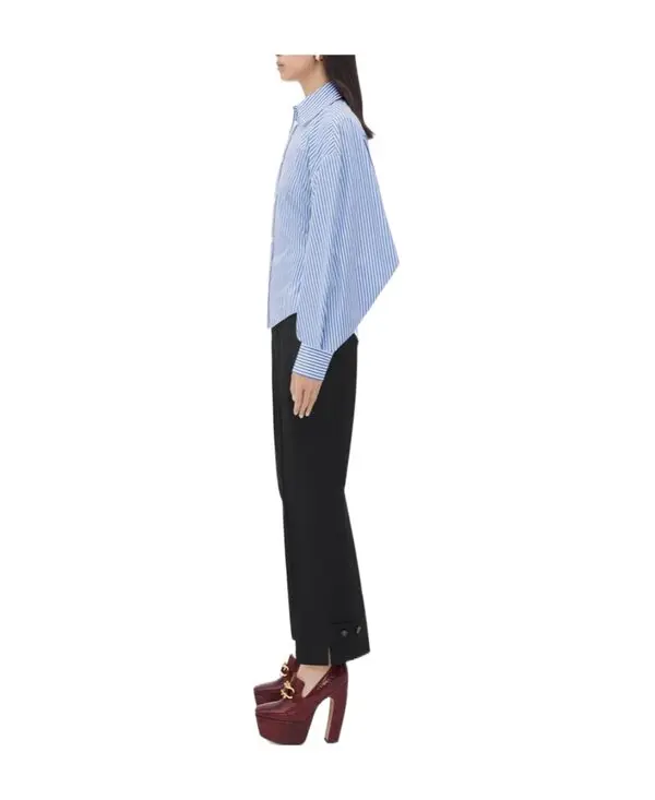 Bottega Veneta Striped Cotton Poplin Shirt