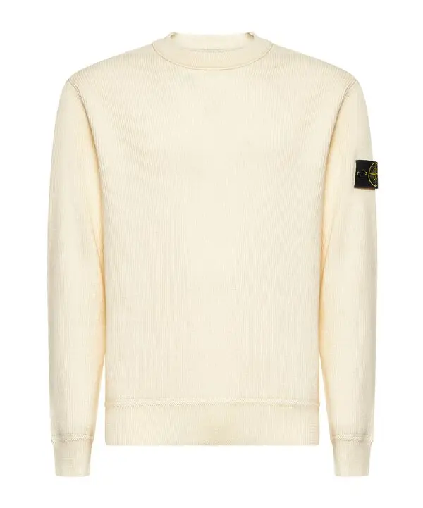 Stone Island Compass-badge Crewneck Jumper - Ivory
