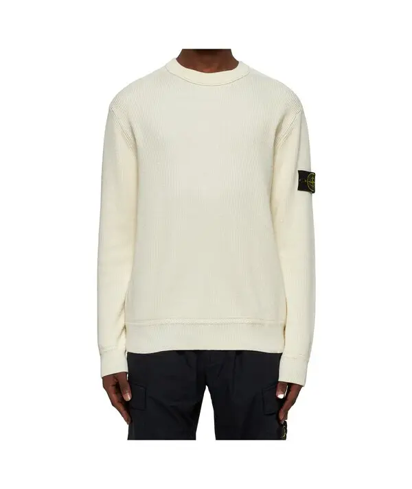 Stone Island Compass-badge Crewneck Jumper - Ivory