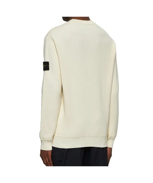 Stone Island Compass-badge Crewneck Jumper - Ivory