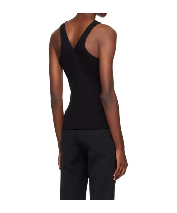 COURREGES Logo-embroidered Cotton-blend Top