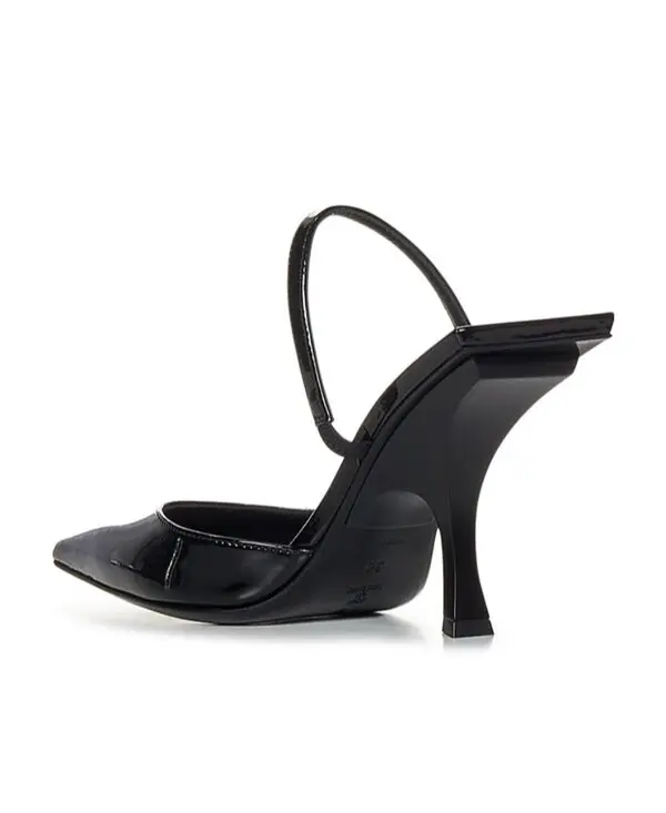 Attico Pointed Toe Slip-on Mules - Black
