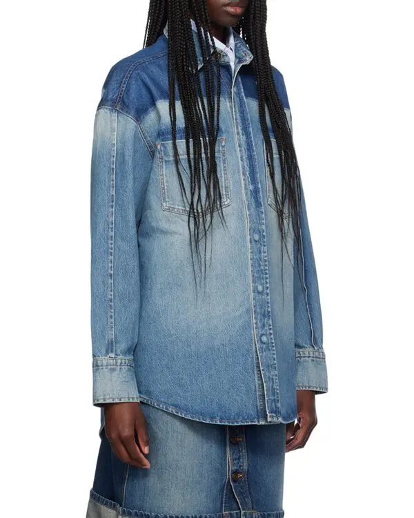 Victoria Beckham Drop Shoulder Denim Shirt
