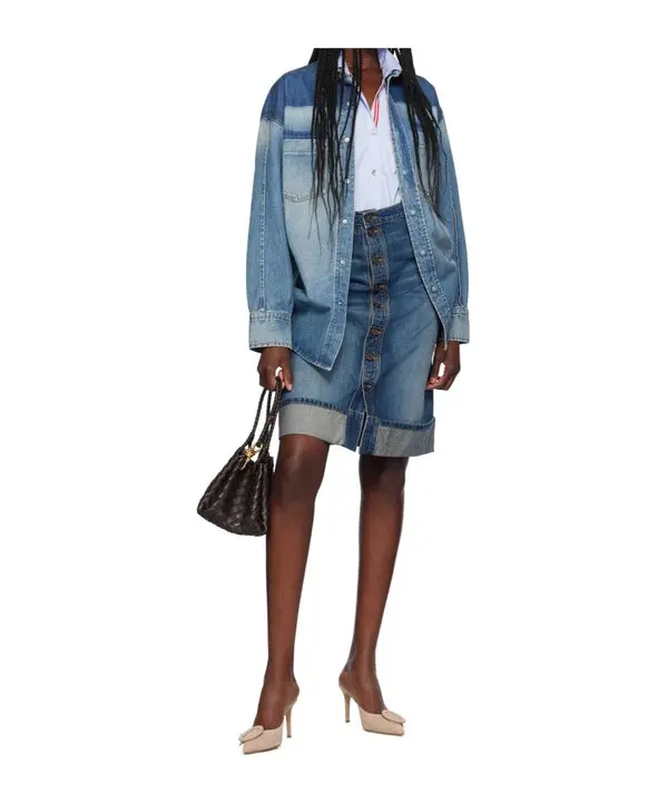 Victoria Beckham Drop Shoulder Denim Shirt