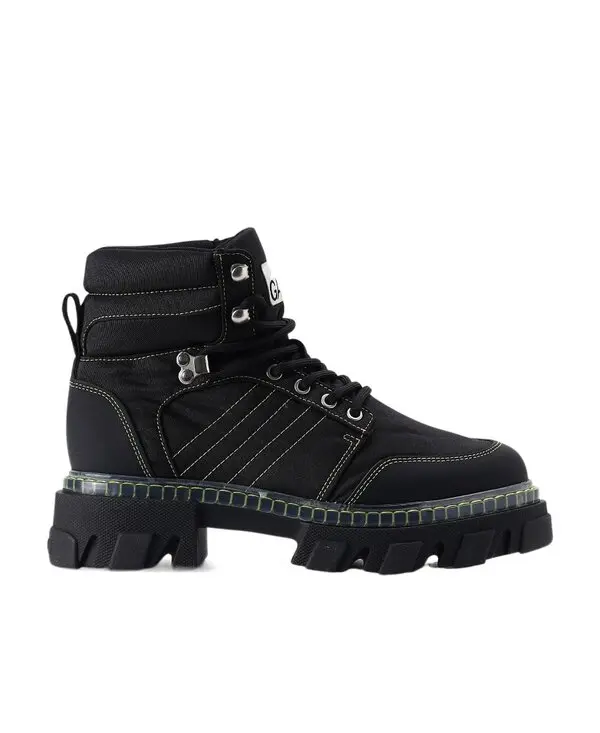 GANNI Cleated Lace Up Hiking Boots