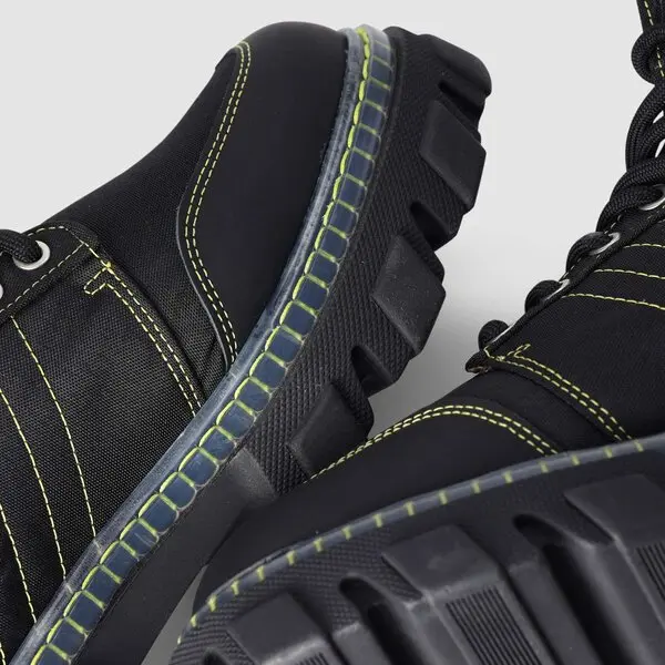 GANNI Cleated Lace Up Hiking Boots