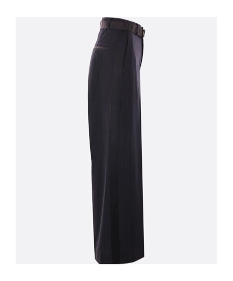 Sacai Pinstriped Belted Trousers - Black