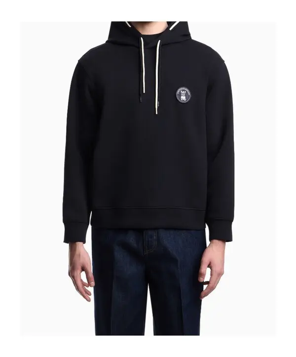 Emporio Armani Logo Patch Drawstring Hoodie