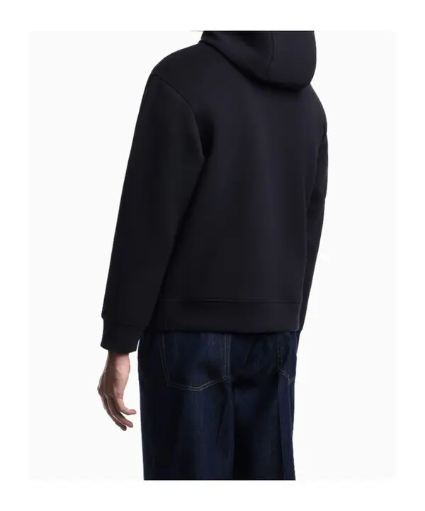 Emporio Armani Logo Patch Drawstring Hoodie