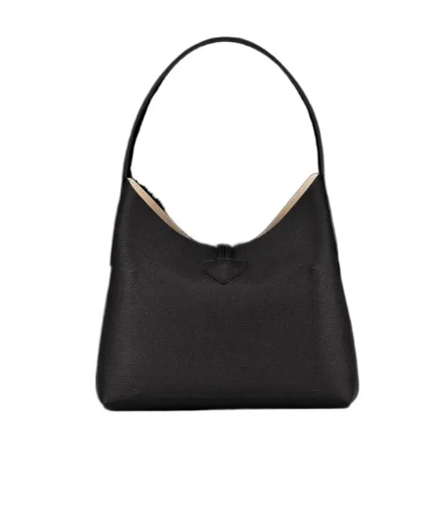 Longchamp Medium Roseau Open Top Shoulder Bag - Black