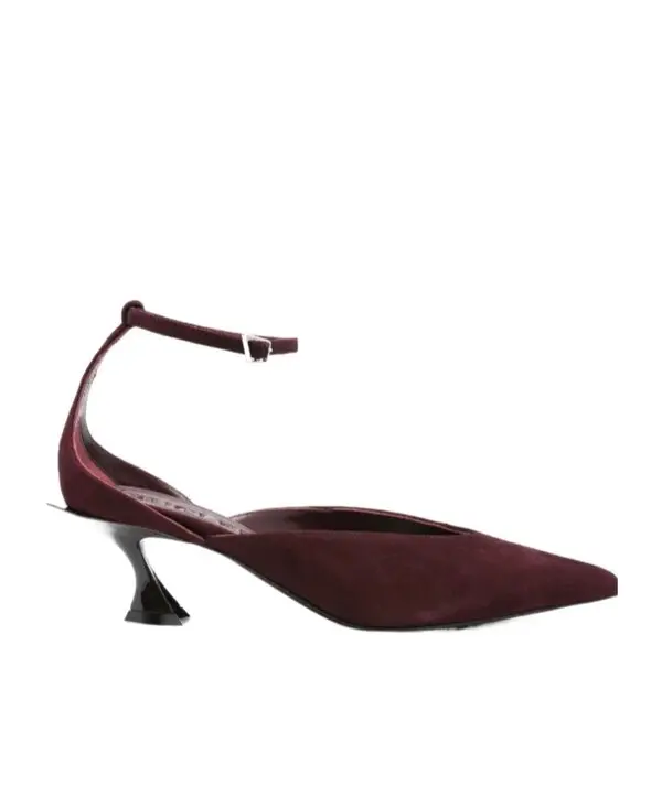 MUGLER 55mm Fang Ankle-strap Pumps