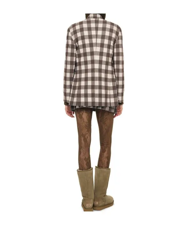 Norma Kamali Checked Single-breasted Blazer