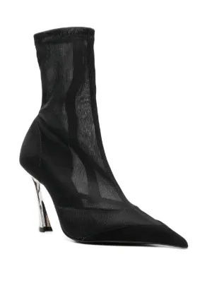 MUGLER 95mm Mesh Ankle Boots
