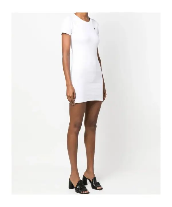 MARINE SERRE Ribbed T-shirt Dress