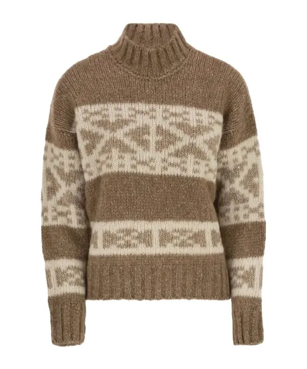Peserico Fairisle-pattern High-neck Sweater