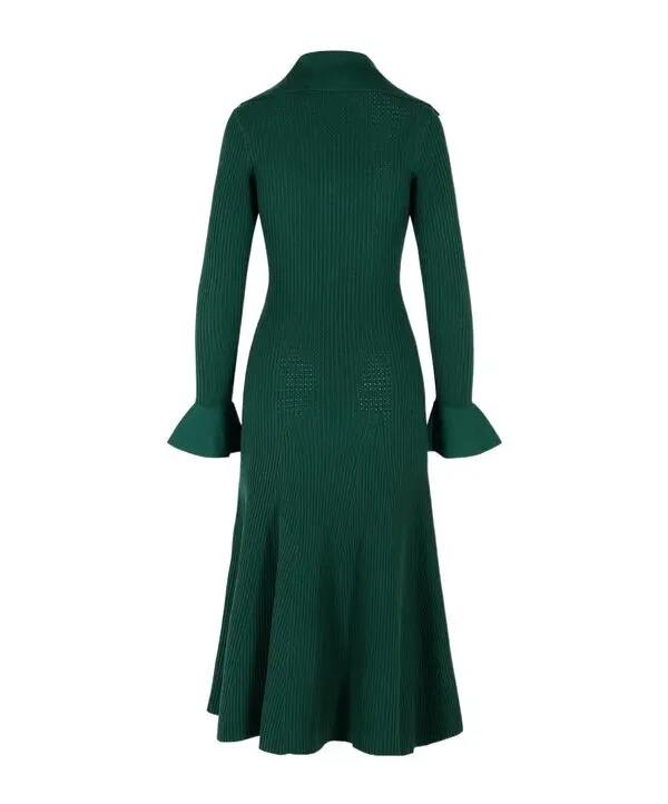 SELF-PORTRAIT Keyhole Knit Midi Dress